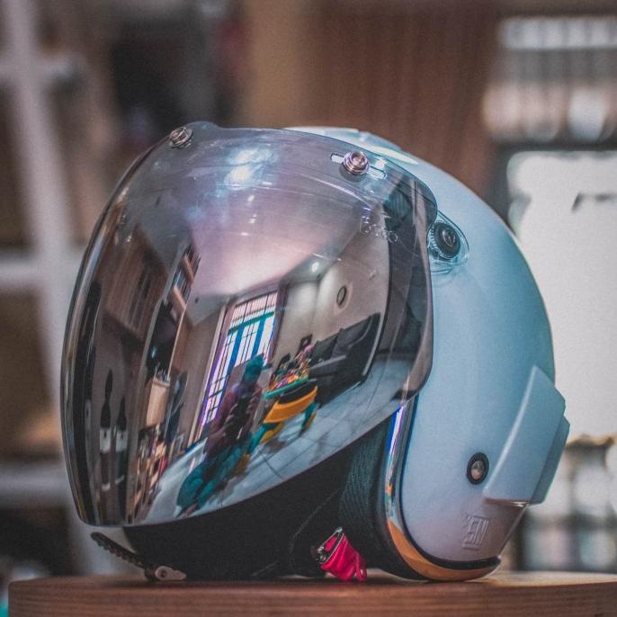 Jual HELM ROBOT PLUS KACA BOGO CHROME PREMIUM - PUTIH SFG646654E ...