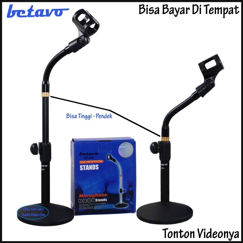 Jual Stand Mic Betavo ST-203 Stand Besi Mik Holder Microphone Elastis ...
