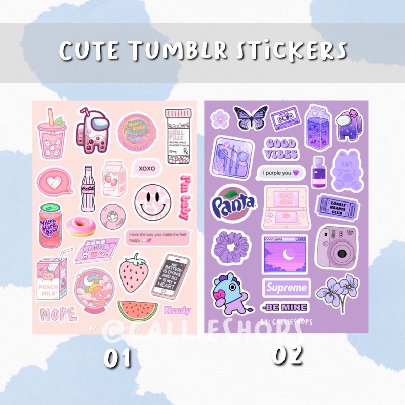 Jual STIKER AESTHETIC TUMBLR LUCU MURAH | Shopee Indonesia
