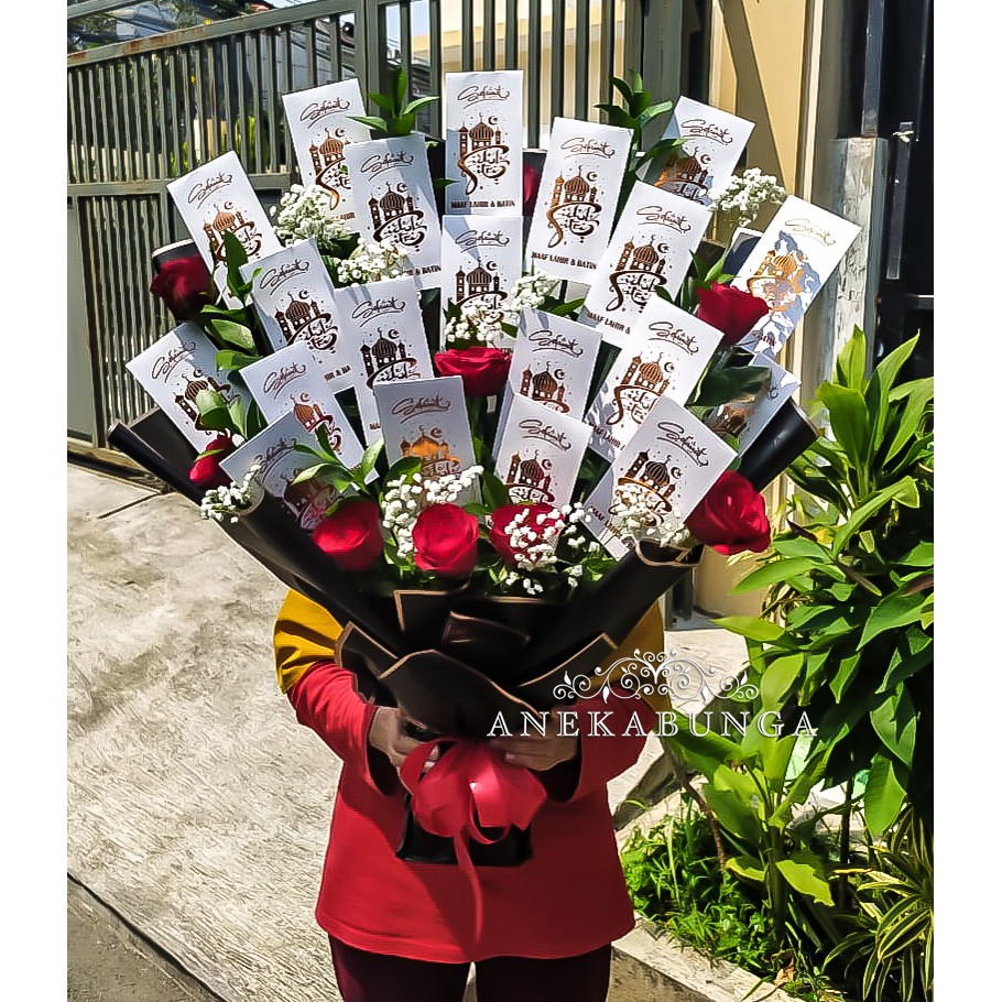 Jual Buket Bunga Amplop Uang Angpao Duit Lebaran Hadiah Hari Raya Kado ...