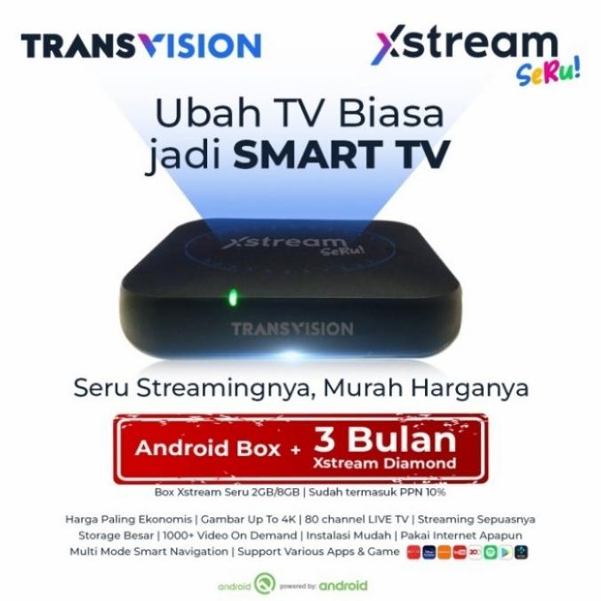 Jual Android TV Box Transvision Xstream SERU 3 Bulan | Shopee Indonesia