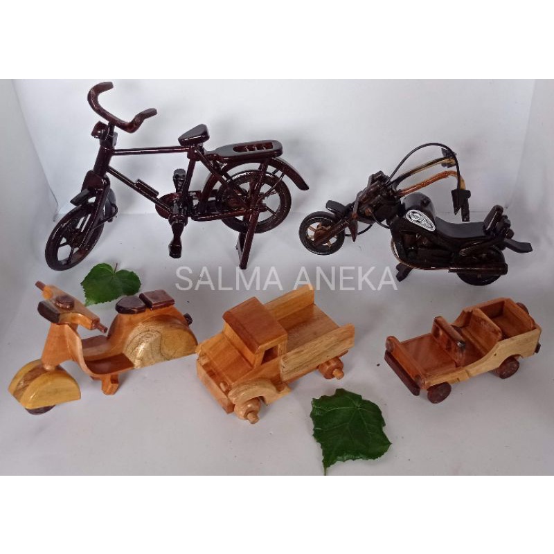 Jual PAKET TERMURAH Miniatur diecast pajangan mobil motor becak sepeda ...