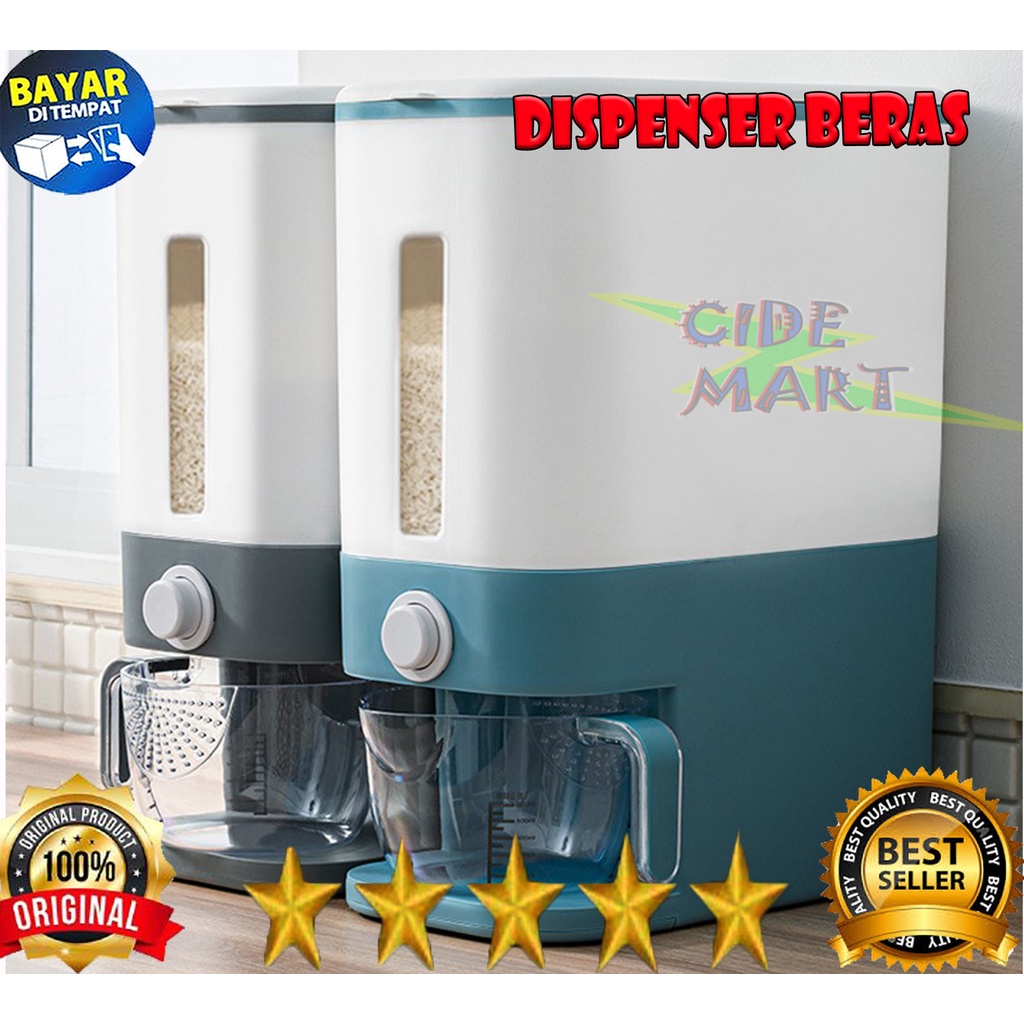 Jual Dispenser Beras 12L Otomatis / Tempat Penyimpanan Beras / Tempat ...