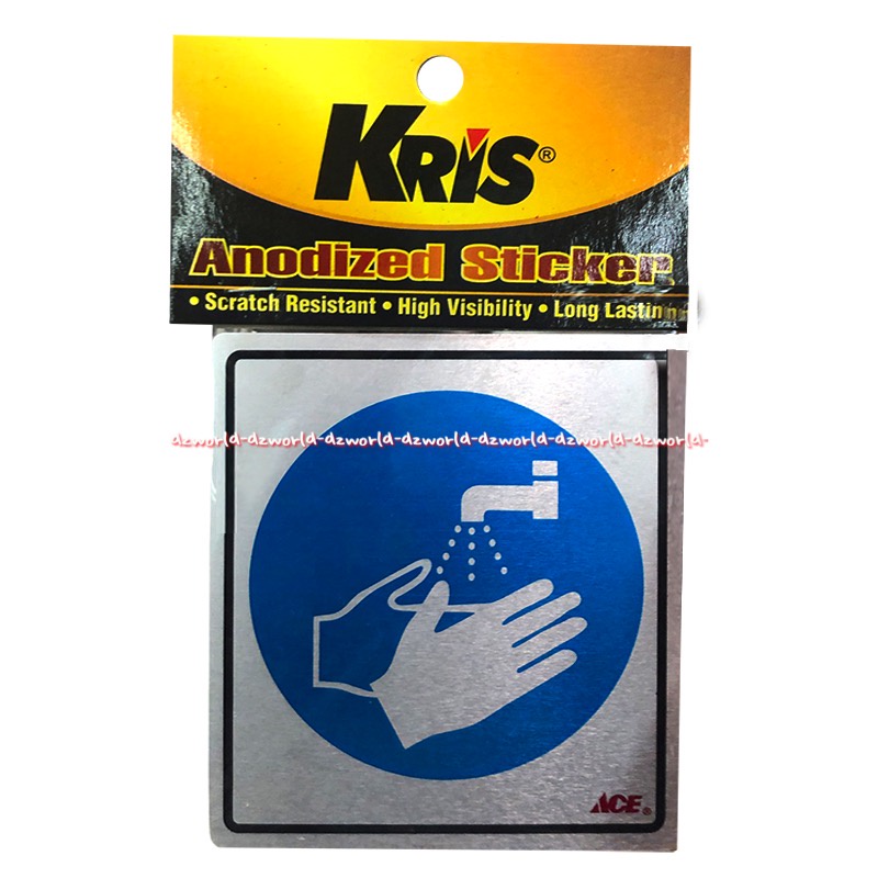 Jual Kris Sticker Hand Wash Picture Gambar Cuci Tangan Di Kran Stiker ...