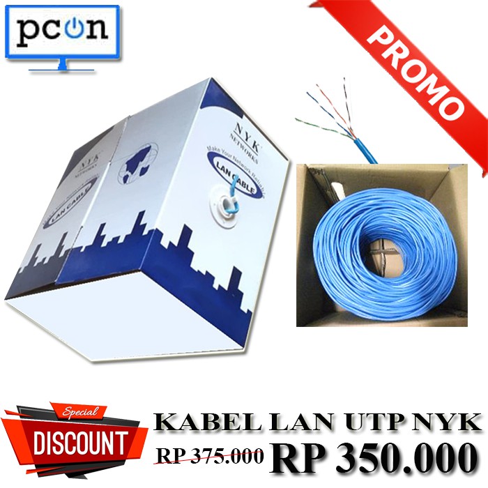 Jual Kabel Lan Roll NYK CAT5E UTP INDOOR 305M | Shopee Indonesia