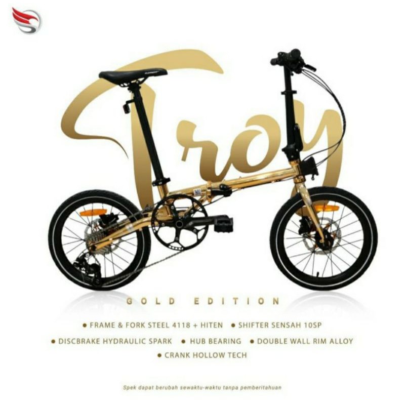 Jual Sepeda Lipat Element Troy 16 inch 10 speed Chromoly Terbaru 2020 ...