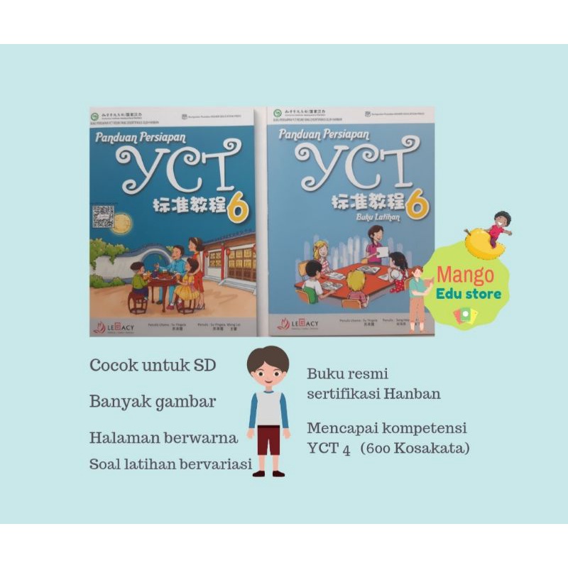 Jual Buku Mandarin SD - Panduan YCT 6 (buku ajar+ latihan+audio) | Shopee Indonesia