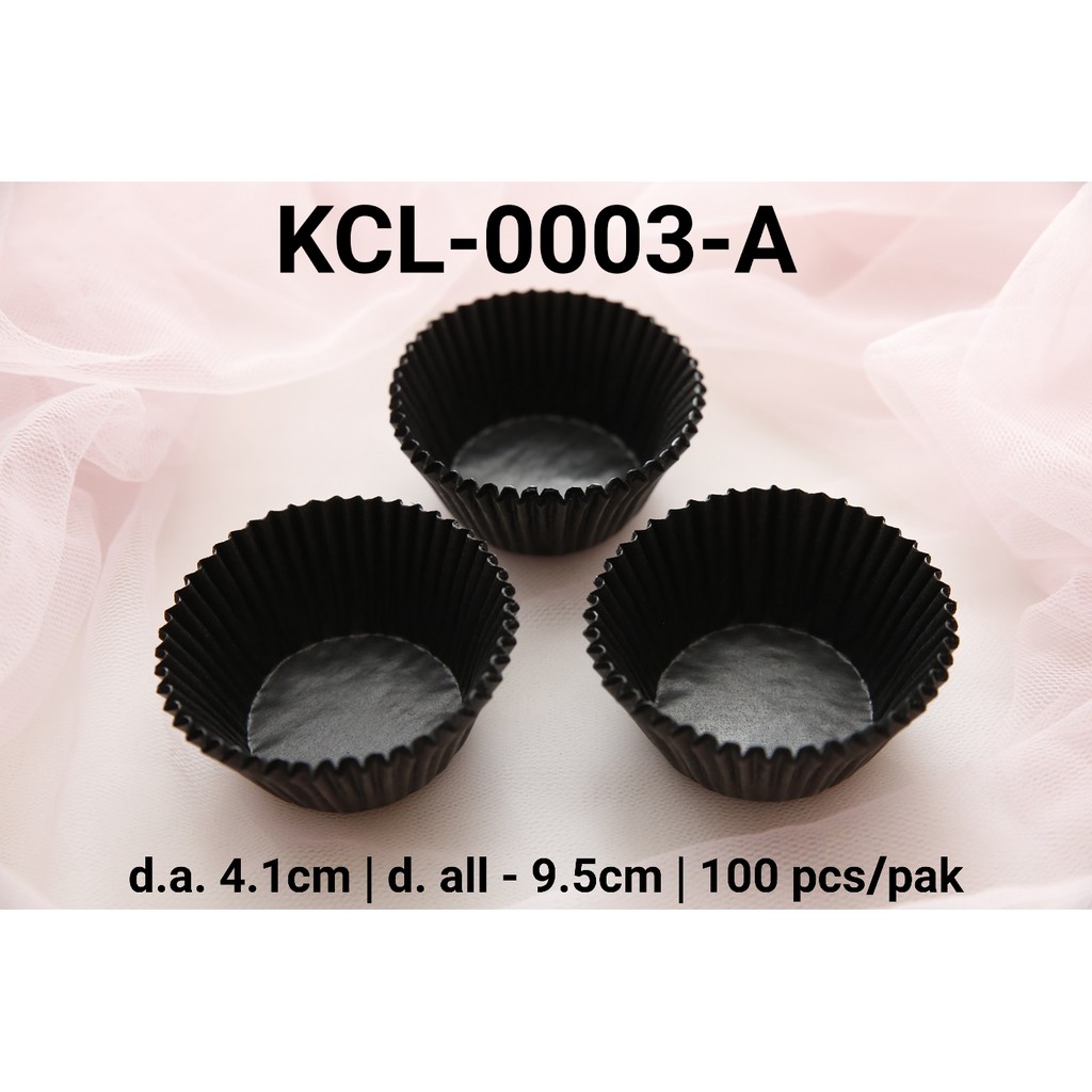Jual KCL-0003-A Kertas cupcake DIVA cupcake case ukuran sedang hitam ...