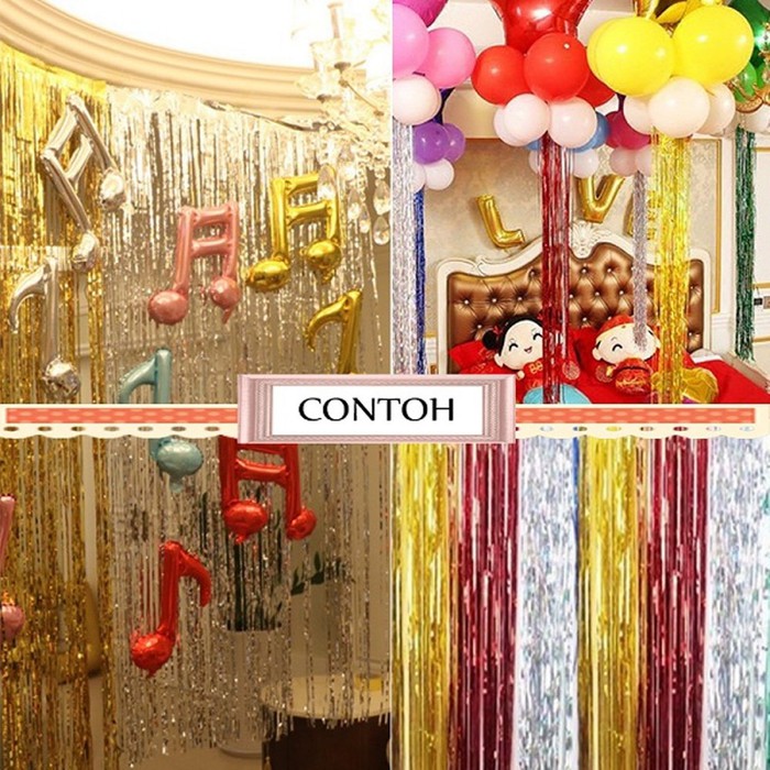 Jual Dijual Tirai Foil Rumbai Curtain Slinger Foil Backdrop Foil ...