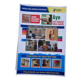 Jual Poster Kesehatan, Poster STBM, Poster Ayo Cuci Tangan Pakai Sabun ...