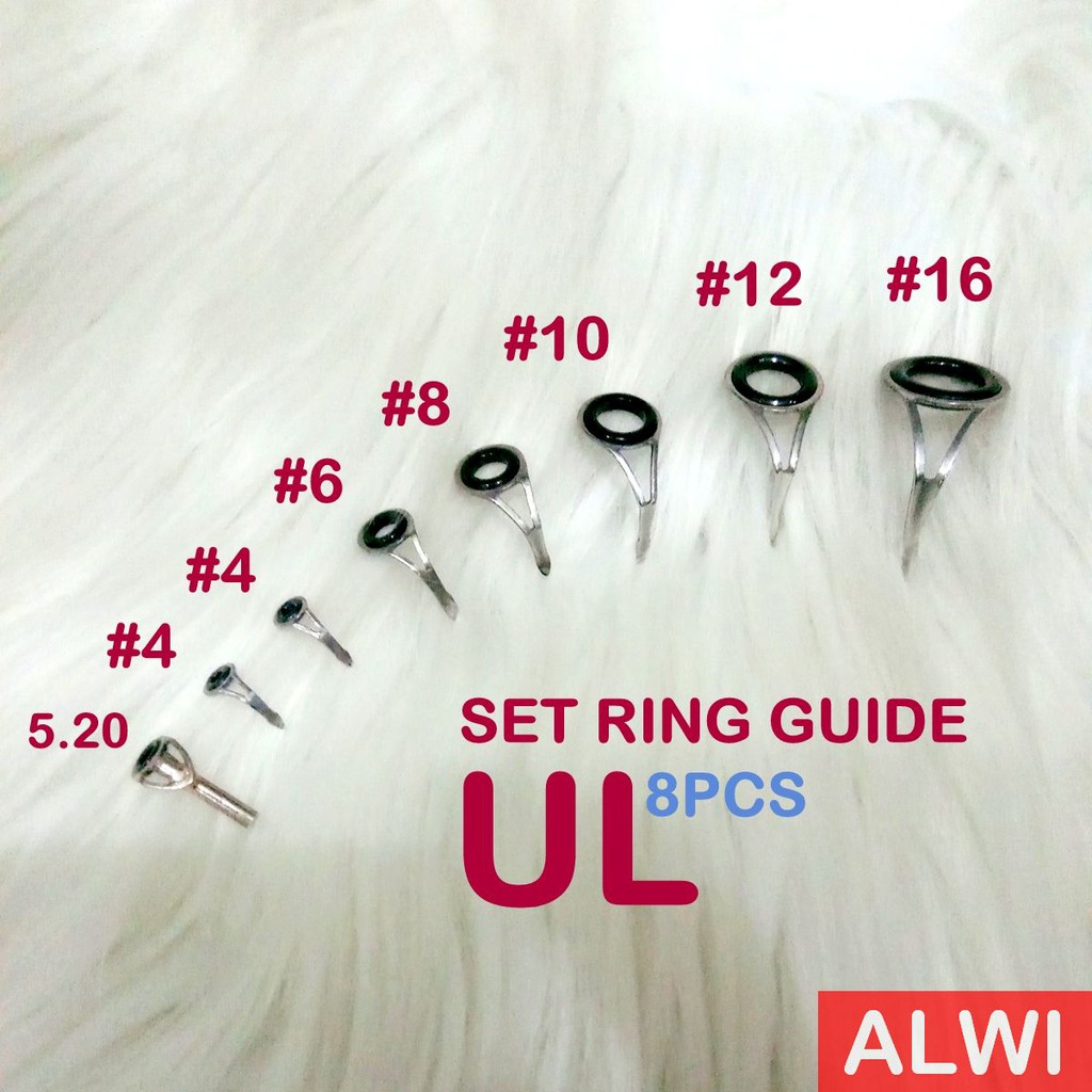 Jual [ 1 SET ] RING GUIDE ULTRA LIGHT ( UL ) 8 PCS NON FUJI MAMARIT ...
