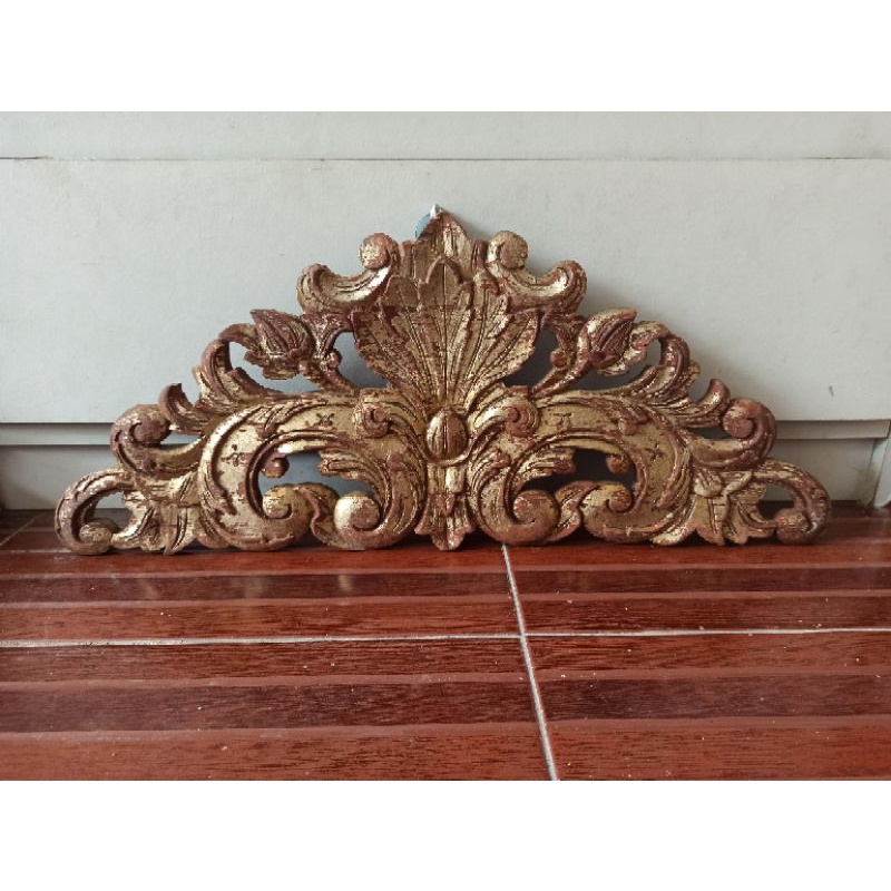 Jual Pajangan dinding Lawasan Ukiran Mahkota pintu Jadul ukiran Kayu ...