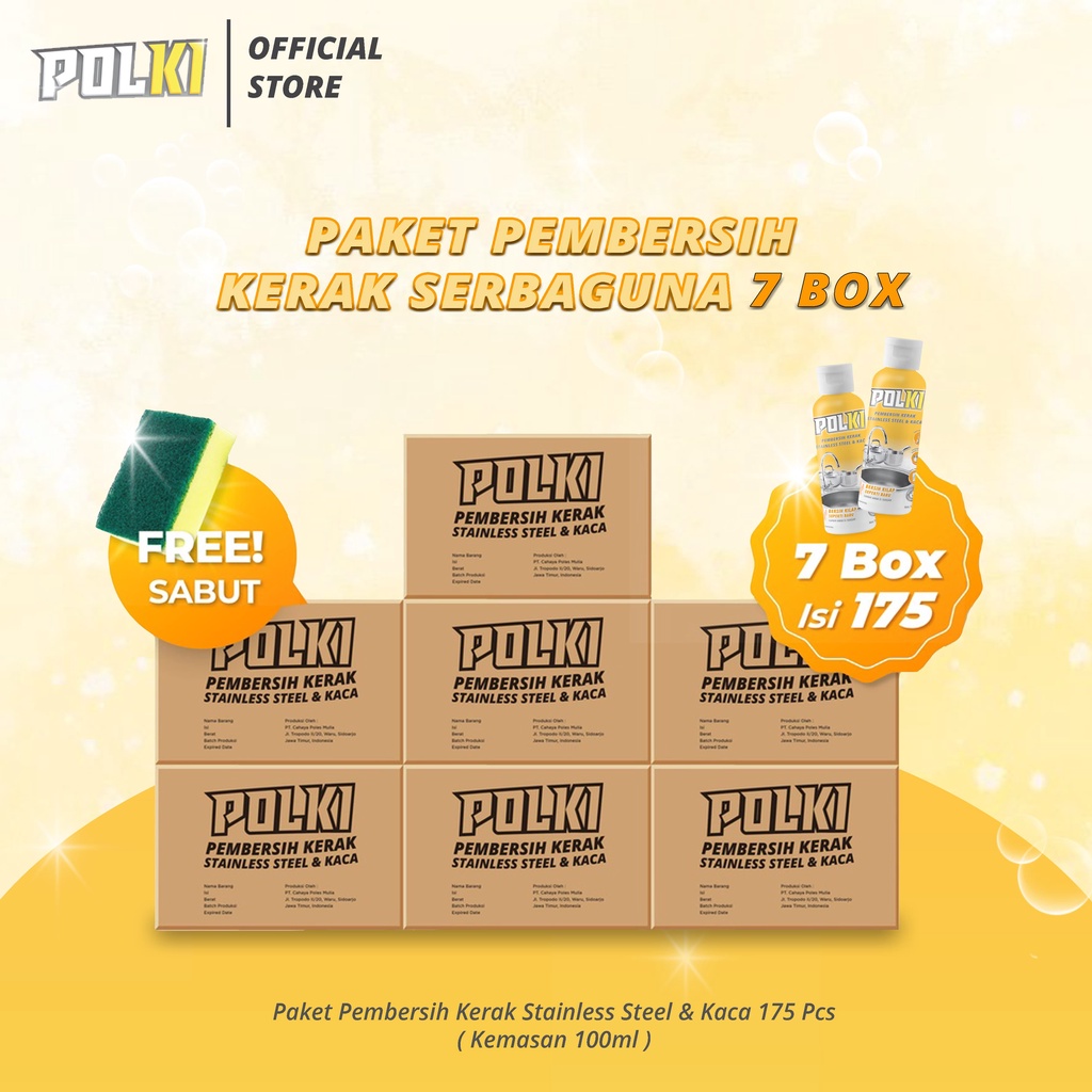 Jual POLKI PEMBERSIH SERBAGUNA 7 DUS | Shopee Indonesia