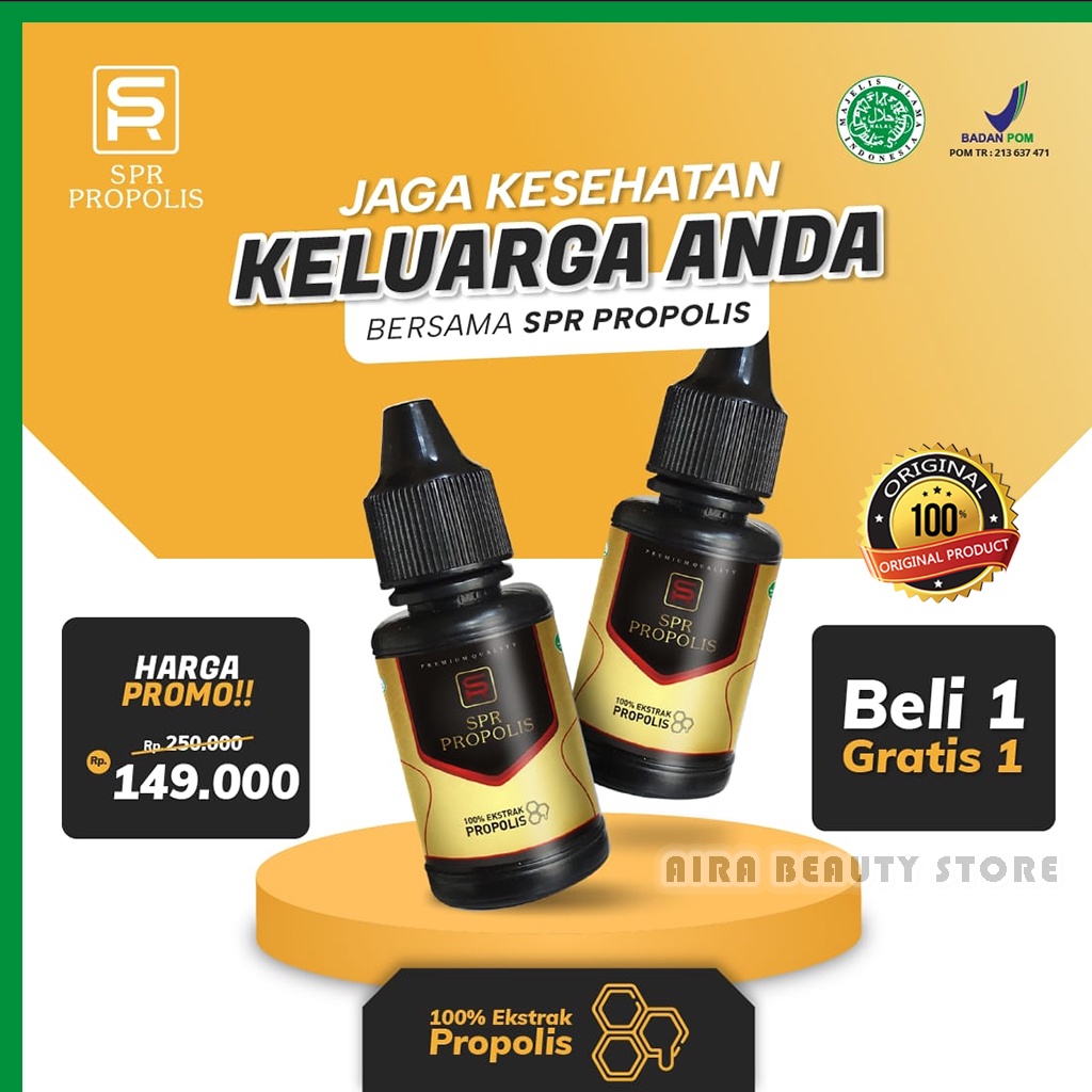 Jual SPR Propolis Suplemen Daya Tahan Tubuh BPOM isi 15mlx2 | Shopee ...