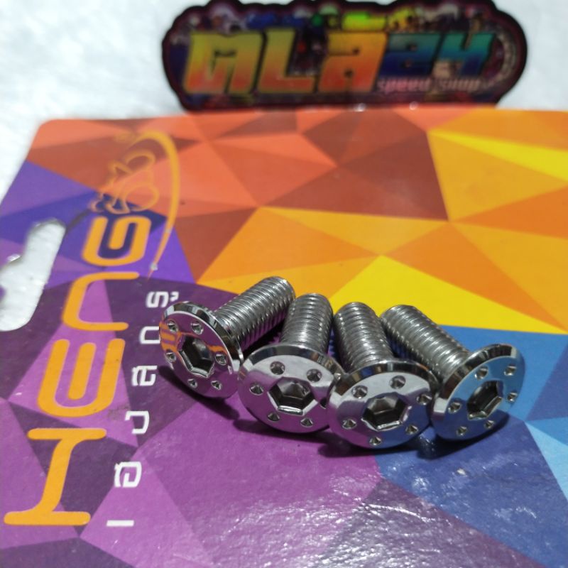 Jual baut Probolt disk piringan motif bintik stainless original Thailand ukuran 8x20 panjang 2cm ...