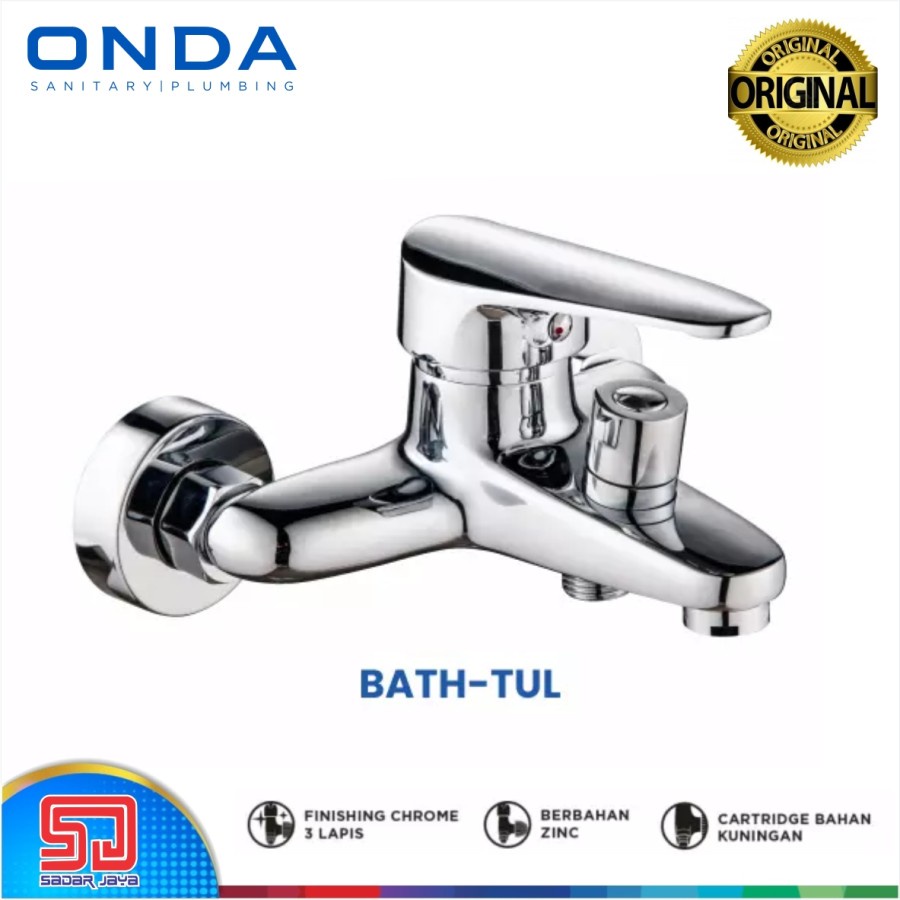 Jual ONDA BATH TUL Kran Bathub Mixer Keran Double Tap Panas Dingin 1 ...