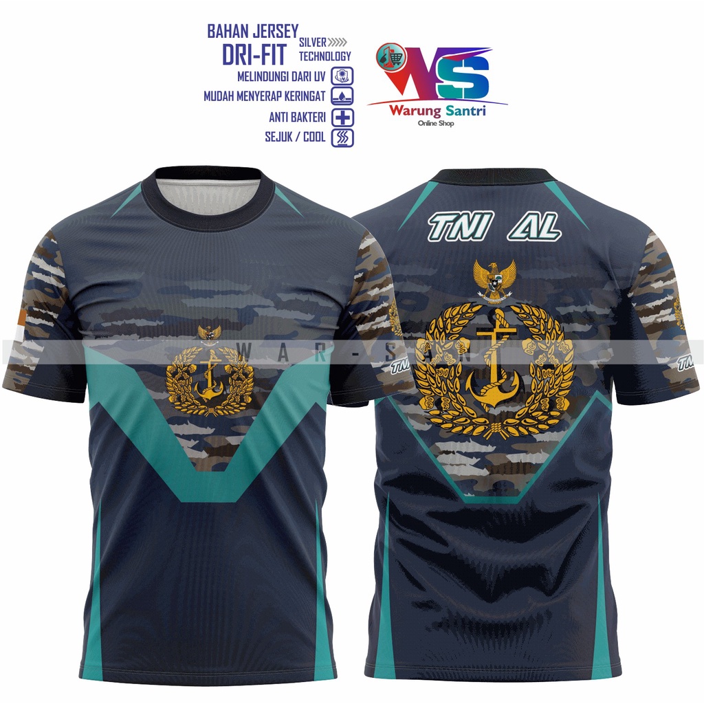 Jual Jersey TNI AL Angkatan Laut / Kaos TNI AL DRY FIT Fullprint Sublime / Jersey Angkatan Laut ...