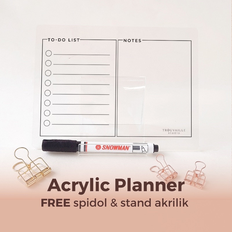 Jual Acrylic Desk Planner - Akrilik Weekly Plan - Acrylic To-Do List ...