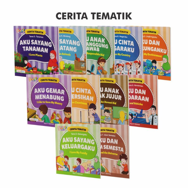 Jual Buku Cerita Anak Buku Cerita Tematik Bilingual Full Color Bahasa Indonesia - Inggris ...