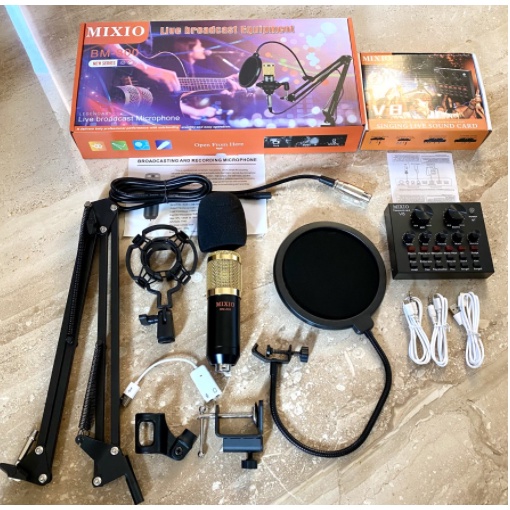 Jual PAKET LENGKAP 2 BM800 + SOUNDCARD V8, REKAMAN / LIVE STREAMING ...
