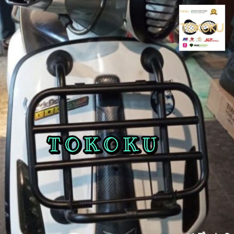 Jual FRONT RACK VESPA SPRINT S MATE BLACK COLOUR/ AKSESORIS VESPA ...