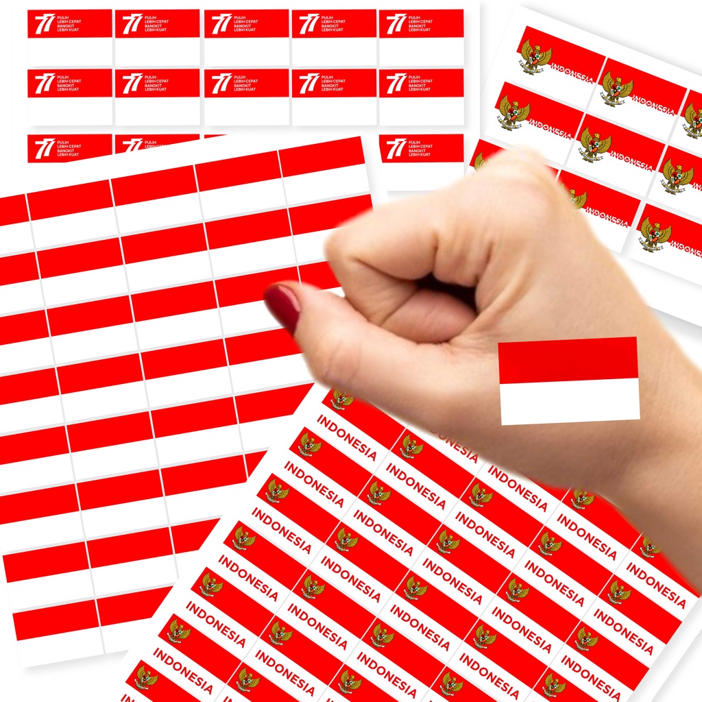 Jual Sticker Pipi Merah Putih I Love Indonesia PER 30 Pcs | Shopee ...