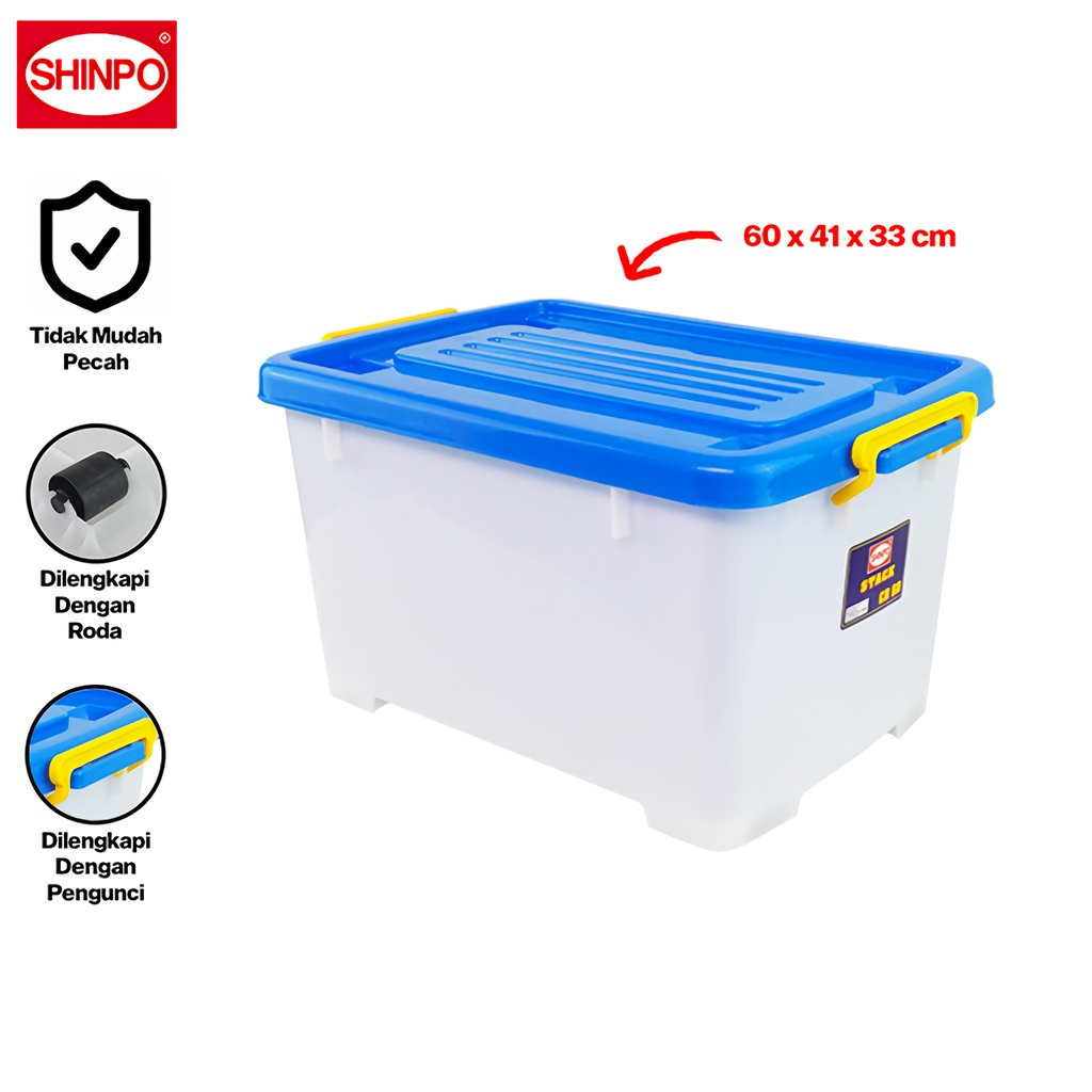 Jual SHINPO Kontainer Plastik Dengan Roda Stack Container Box Kotak ...