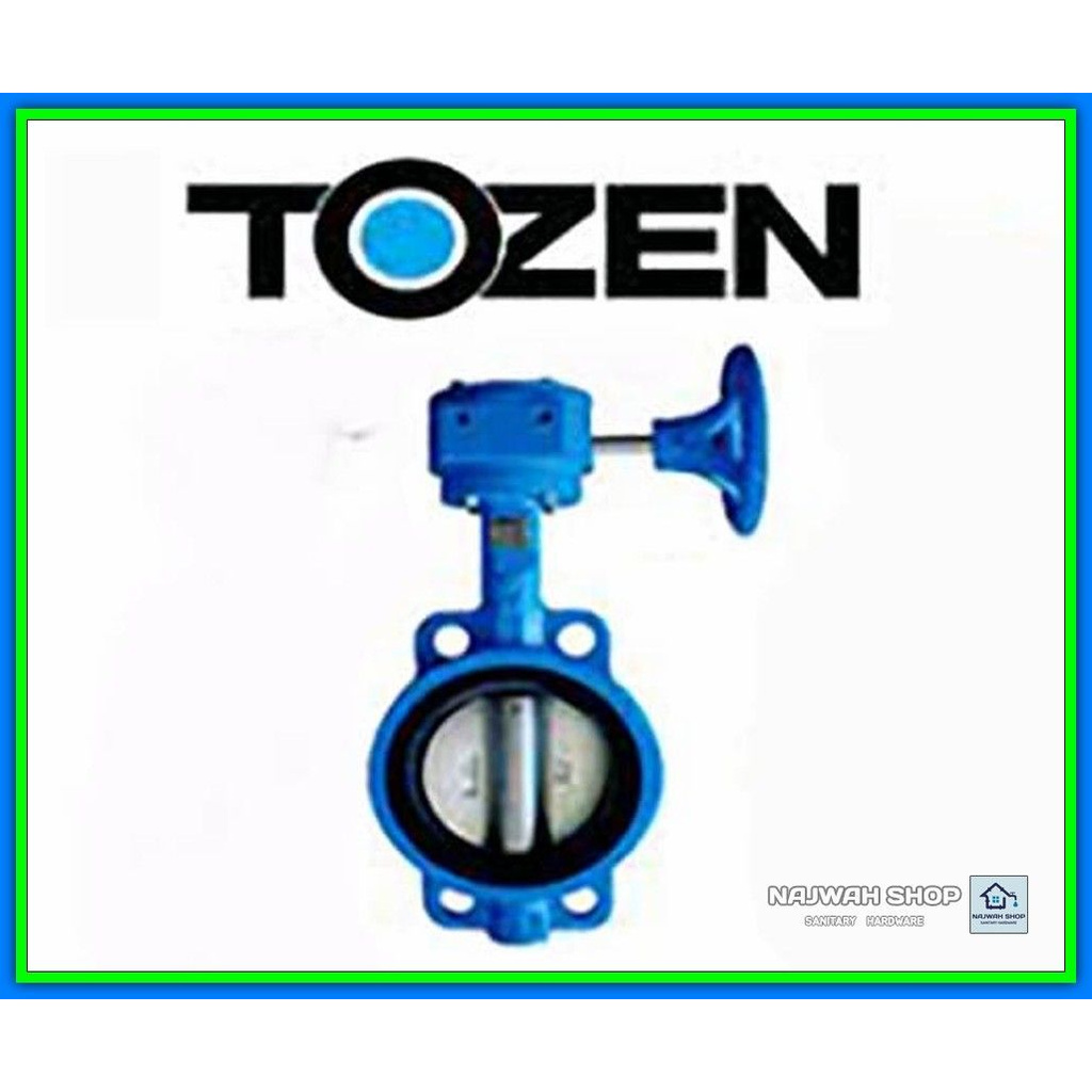 Jual Stop Kran Butterfly Valve 3" inch Tozen JIS 10K Body Cast Iron ...