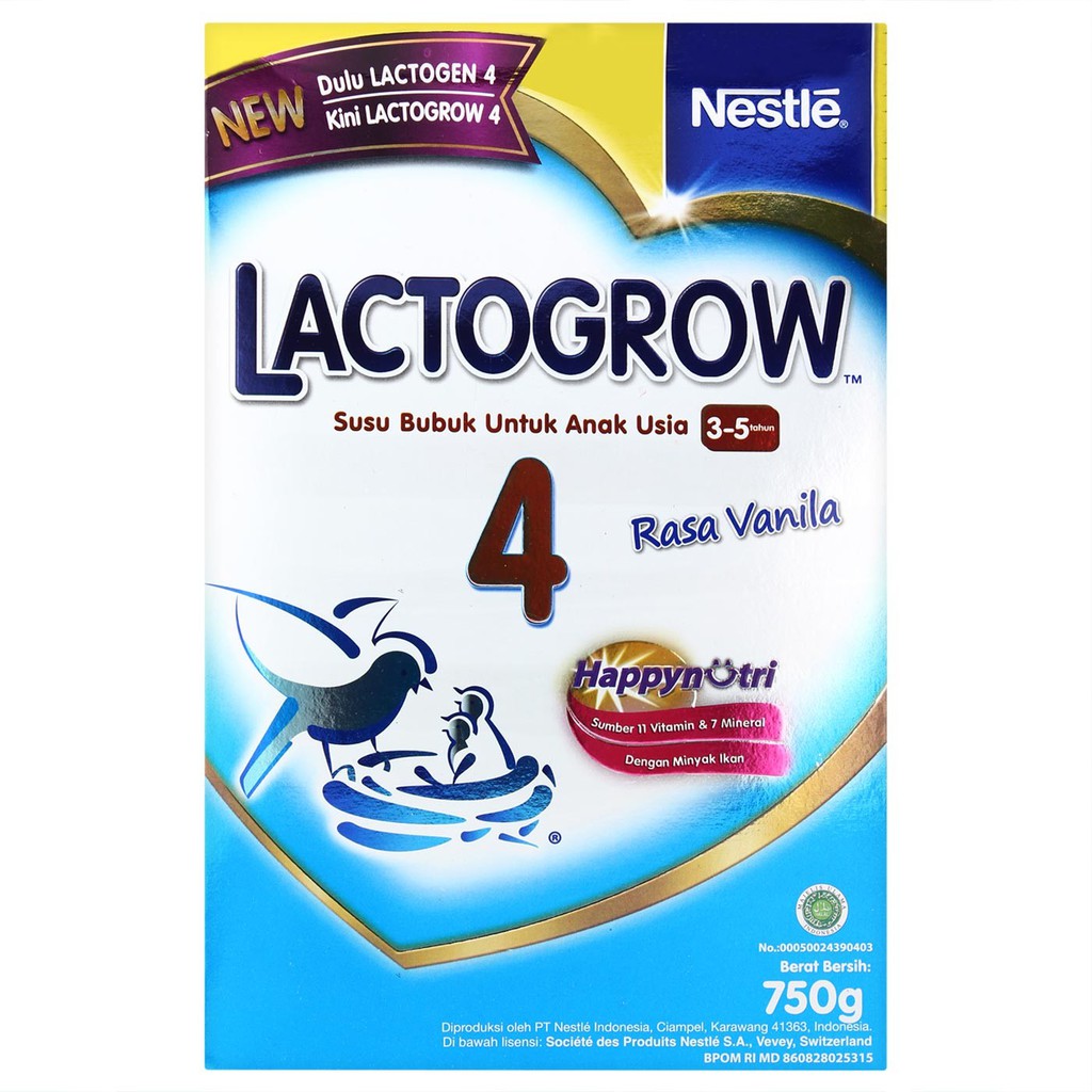 Jual Nestle Lactogrow 4 Vanilla 750 G Box | Shopee Indonesia