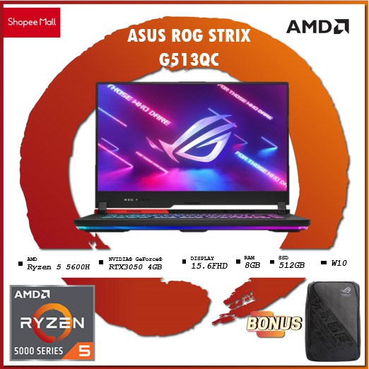 Jual ASUS ROG STRIX G513QC - RTX3050 4GB Ryzen 5 5600 8GB 512ssd W10 ...