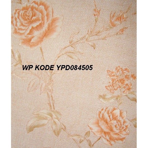 Jual WALLPAPER TIMBUL 3D MOTIF BUNGA SOFT OREN UK.53CMX5METER | Shopee ...