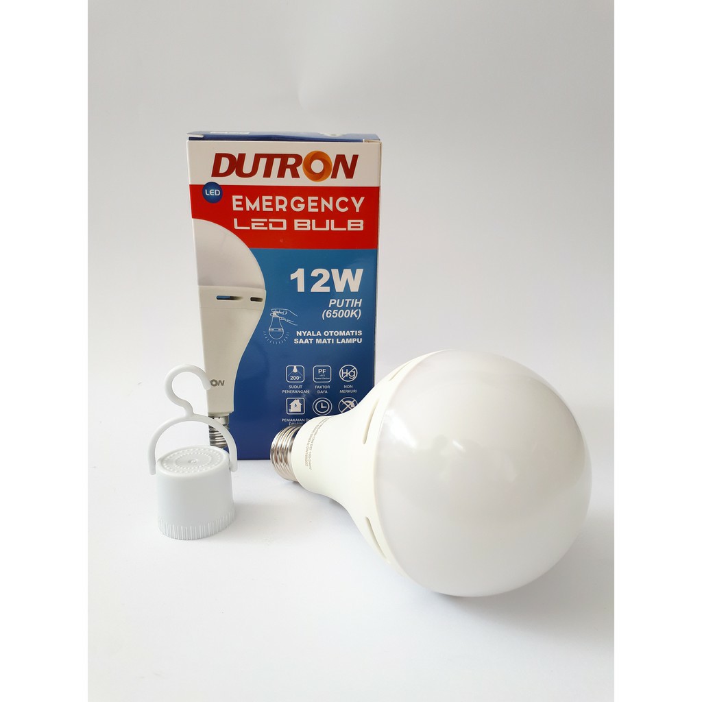 Jual Dutron LED Emergency bulb A80 12 Watt 6500K 100-240V | Shopee ...