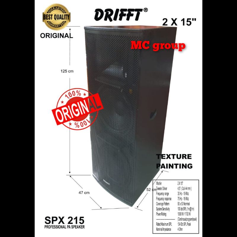 Jual Speaker Pasif 2 x 15 DOUBLE 15 inch SPX 215 ORIGINAL SPK PRO. | Shopee Indonesia