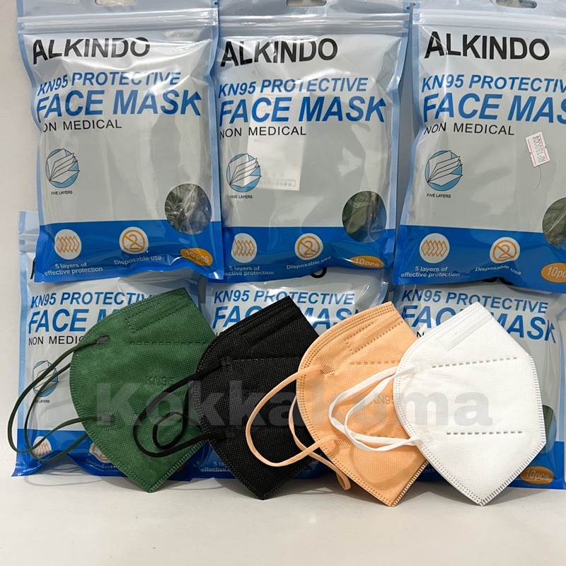 Jual ALKINDO KN95 Masker 5Ply Face Mask 5PLAY / Lapis isi 10 Pcs Sachet Original | Shopee Indonesia