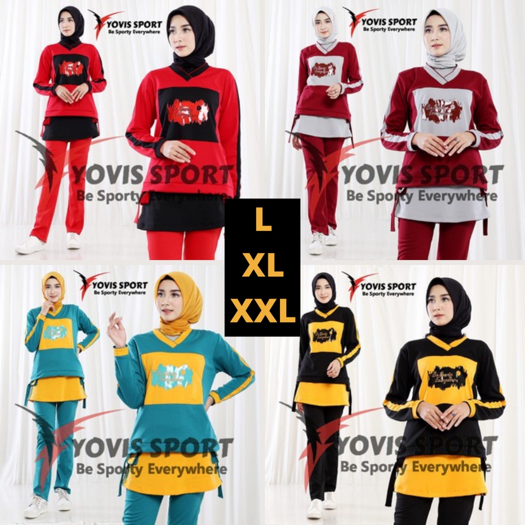 Jual Baju Olahraga Wanita Muslimah Setelan Senam Aerobic Zumba Yoga Cewek Gym Muslim Kekinian ...