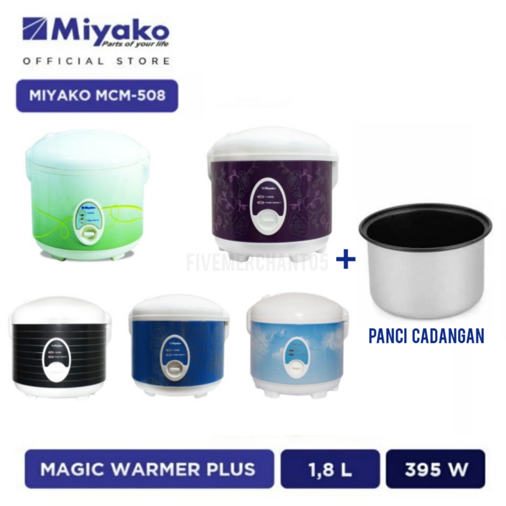 Jual Rice Cooker Miyako MCM 508 1,8 Liter Magic Com Miyako 508 Penanak ...