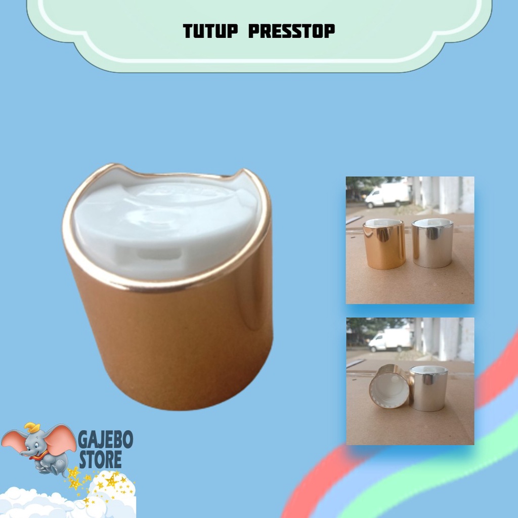Jual GAJEBO - TUTUP PRESSTOP NECK 24 SILVER DAN GOLD / TUTUP PRESSON ...