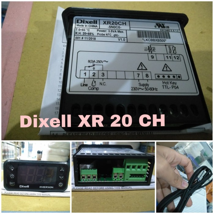 Jual DIGITAL THERMOSTAT DIXELL XR20CH 230V + PROBE NTC DIXELL | Shopee ...