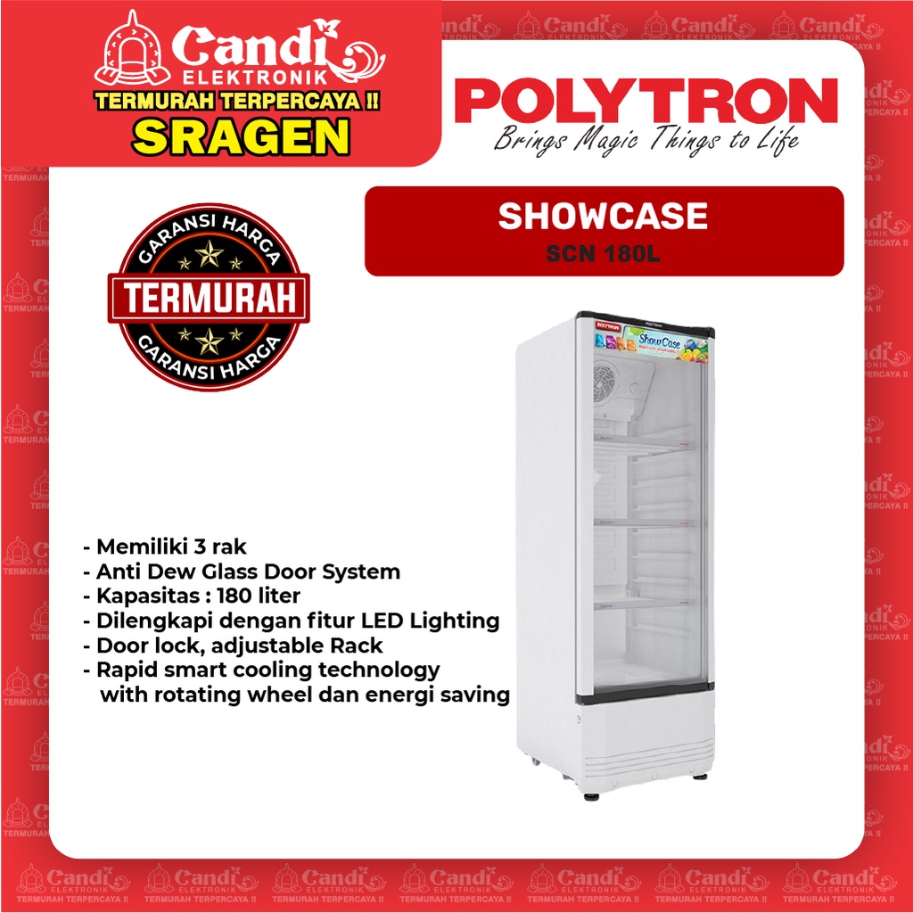 Jual SHOWCASE POLYTRON SCN 180L | Shopee Indonesia