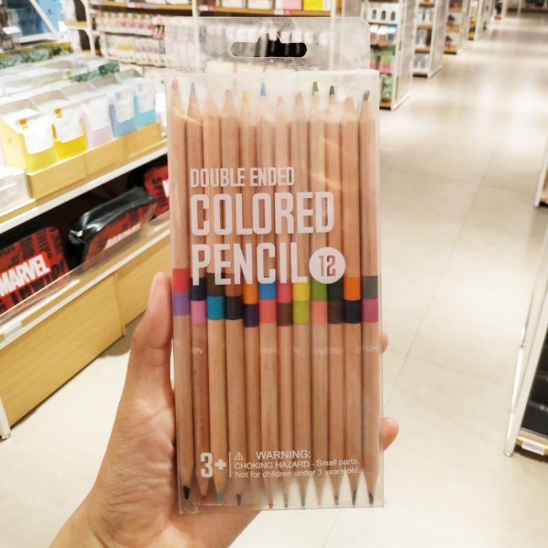 Jual MINISO Double Ended Colored Pencil 12 pack / pensil warna | Shopee ...