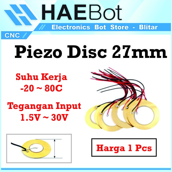 Jual [HAEBOT] Sensor Piezo Dics Disk Pendeteksi Getaran Ketukan Alarm ...