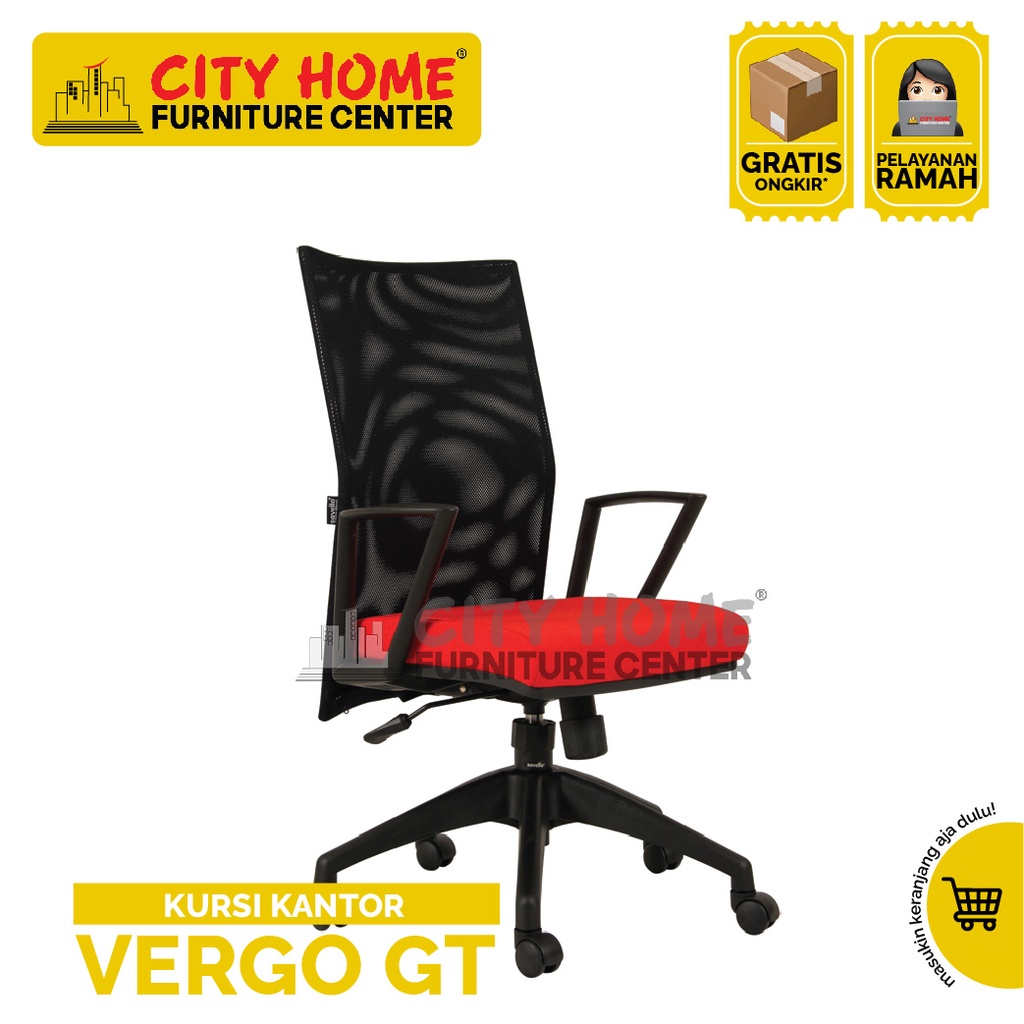 Jual Kursi Kantor Hydraulic Kursi Kerja Hidrolic VERGO GT | City Home Furniture Cikarang ...