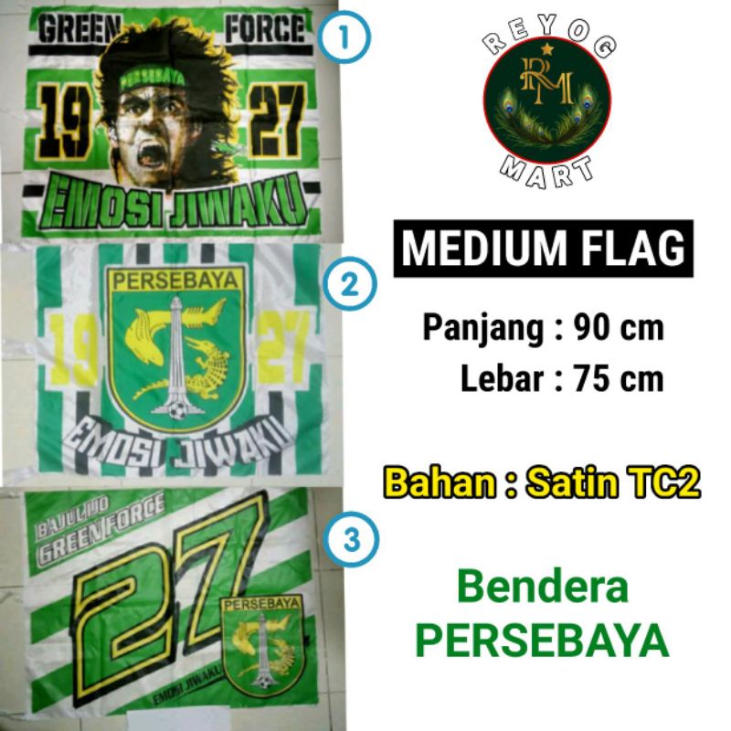 Jual BENDERA MEDIUM FLAG PERSEBAYA BONEK 1927 TERBARU LOKAL ASLI ...