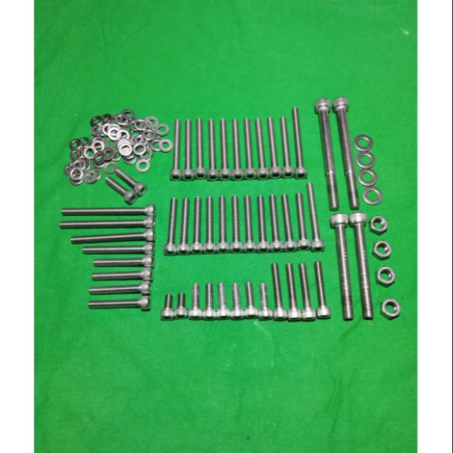 Jual BAUT L STAINLESS FULL SET MESIN CB GL MP MEGAPRO TIGER TIREV | Shopee Indonesia