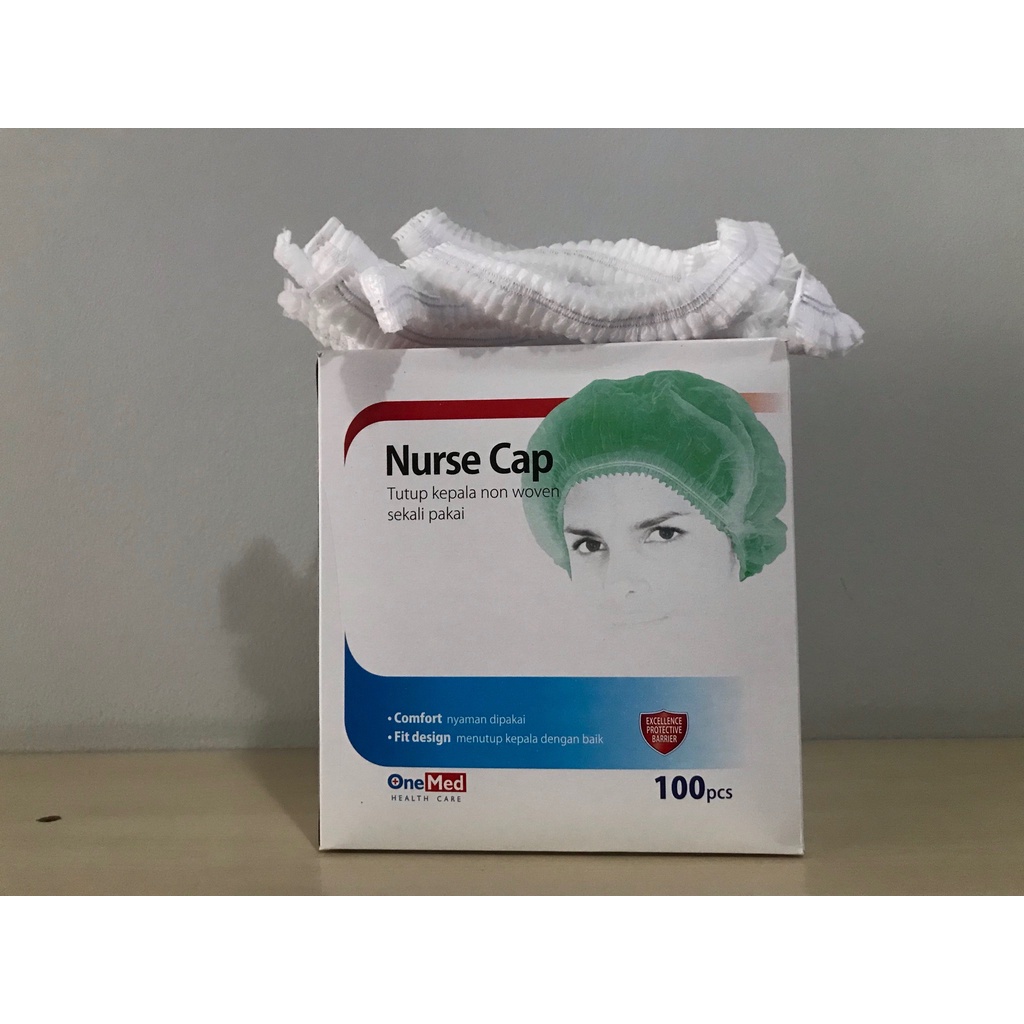 Jual NURSE CAP / HAIRNET / SHOE COVER OneMed Spunbound | Shopee Indonesia