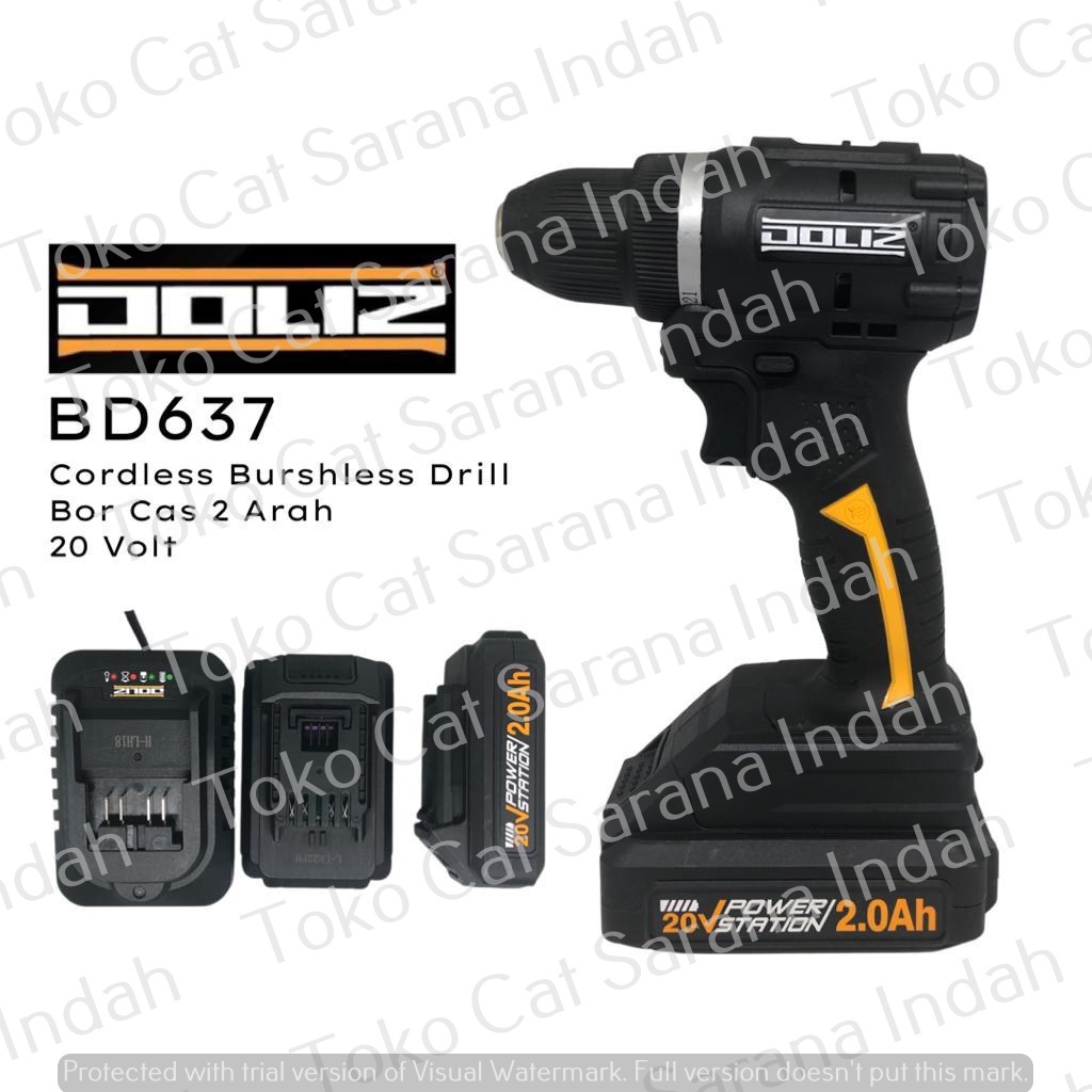Jual DOLIZ BOR CORDLESS BOR CAS BD637 BOR BATERAI DOLIZ BERKUALITAS BD ...