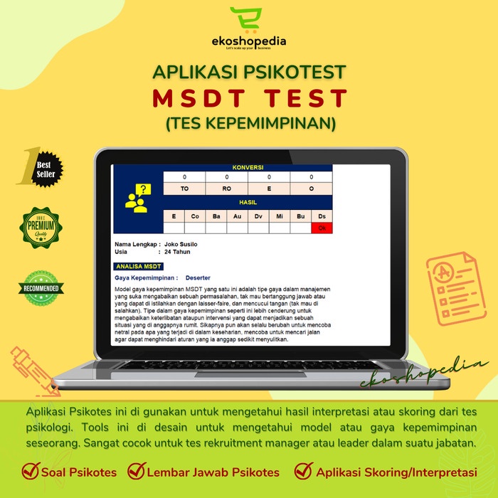 Jual Aplikasi Skoring dan Interpretasi Psikotes Management Style ...