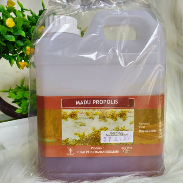 Jual Madu Propolis Sukatani 1 kg - Honey with Propolis Natural Original ...