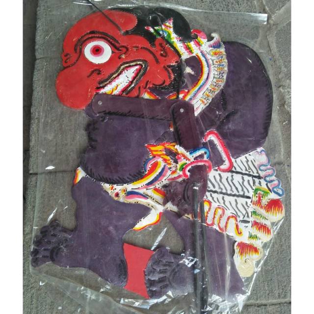 Jual Kerajinan Wayang Kulit Buto Terong Ungu | Shopee Indonesia