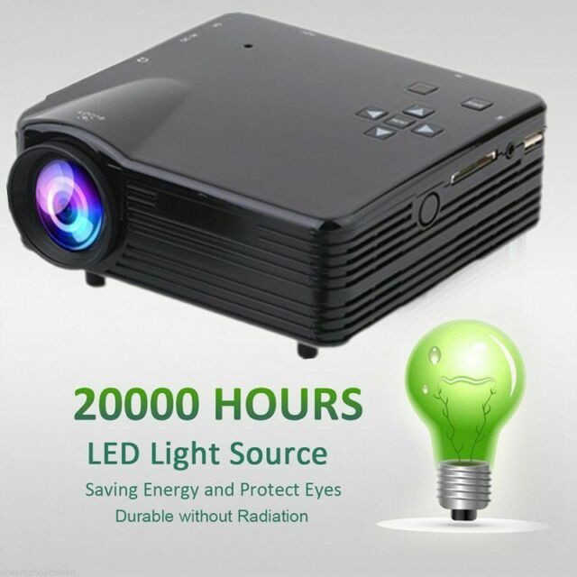 Jual Proyektor Tv Tuner Mini Led Projector HD Proyektor Mini 500 Lumens ...